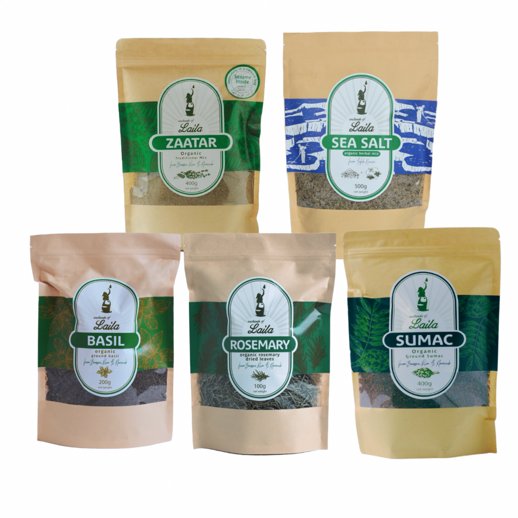 Box of Organic Herbs & Spices – Orchards of Laila by LebGenco